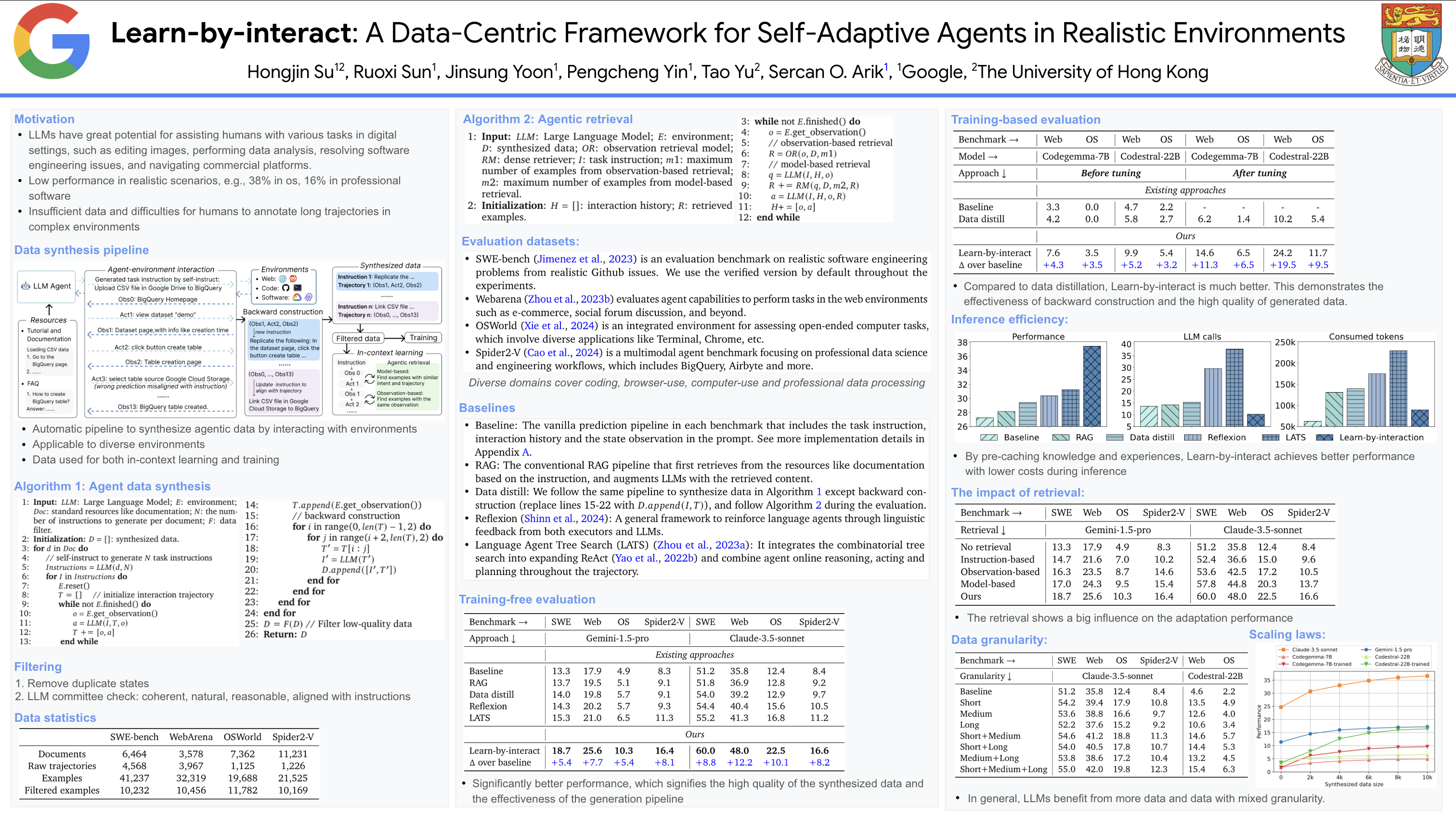 ICLR Poster Learn-by-interact: A Data-Centric Framework For Self-Adaptive Agents in Realistic ...